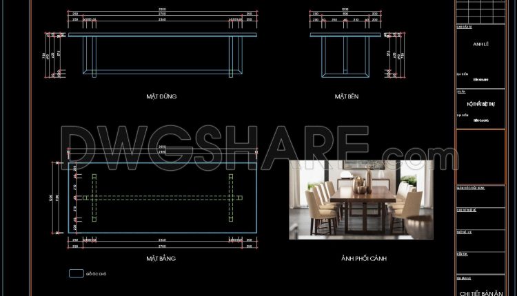 190. Free CAD Drawing Modern Dining Table Design (1) - Free Cad Blocks ...