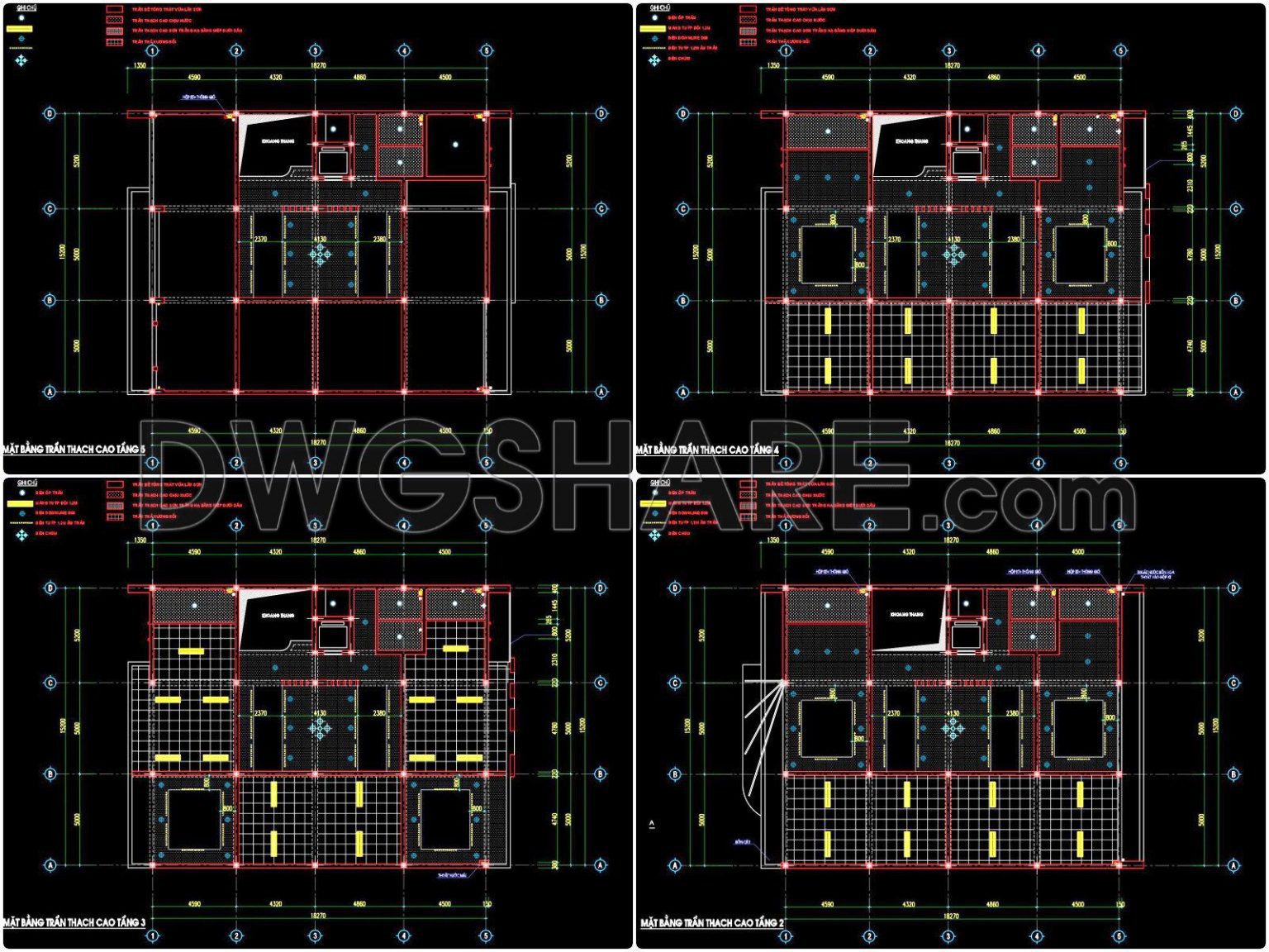 195. Free Download CAD Drawings of Ceiling and Lighting Layout for ...