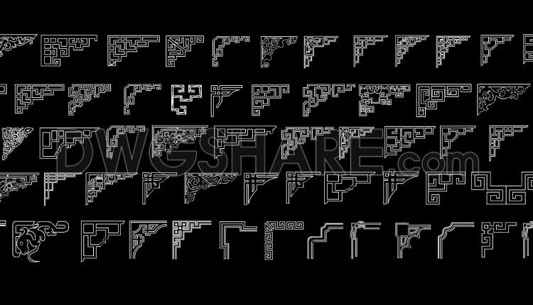 242. CAD Library of Decorative and Classical Carved Patterns – Free ...