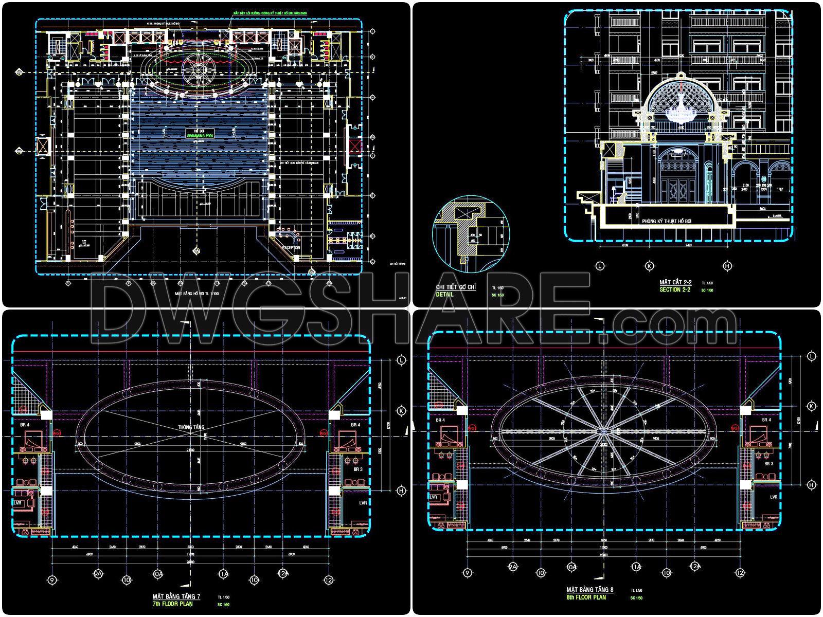 28. Rooftop Swimming Pool Design In Shopping Mall – Detailed Cad ...