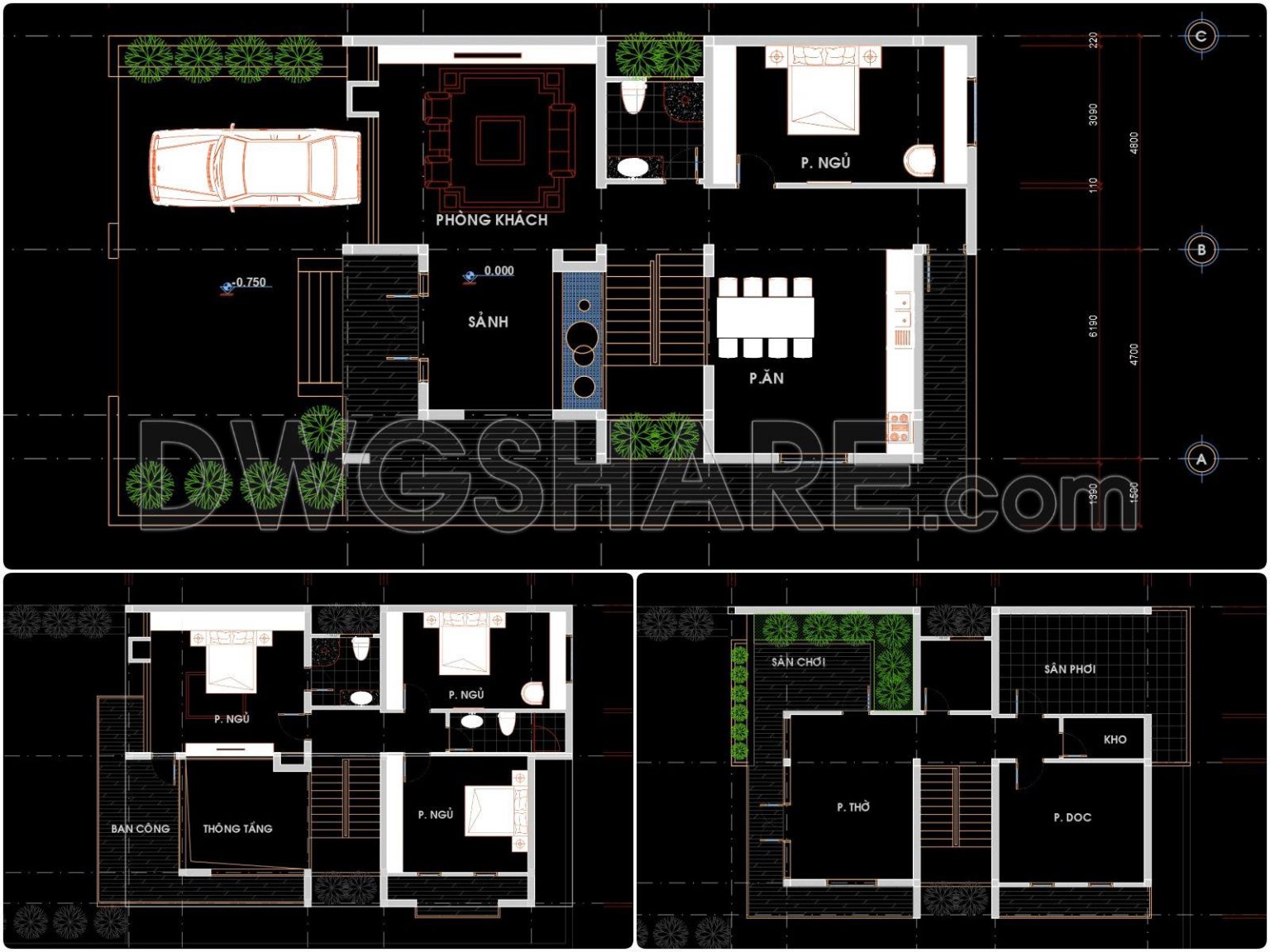 299. Multi-Storey Residential House CAD Drawings – Architectural Floor ...