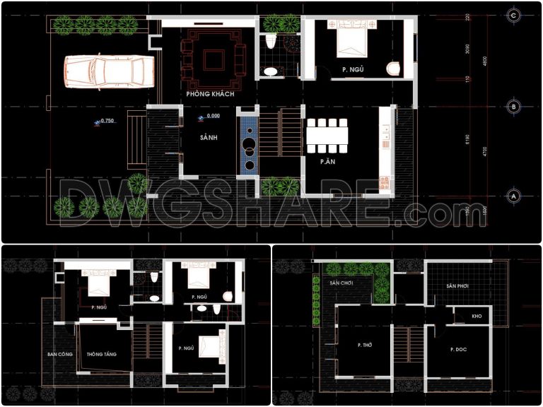 299. Multi-Storey Residential House CAD Drawings – Architectural Floor ...
