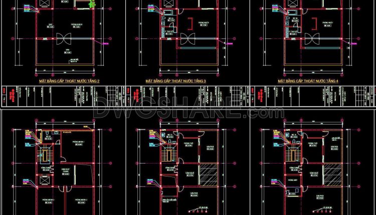 308. CAD drawings detailing the design of water supply and drainage ...