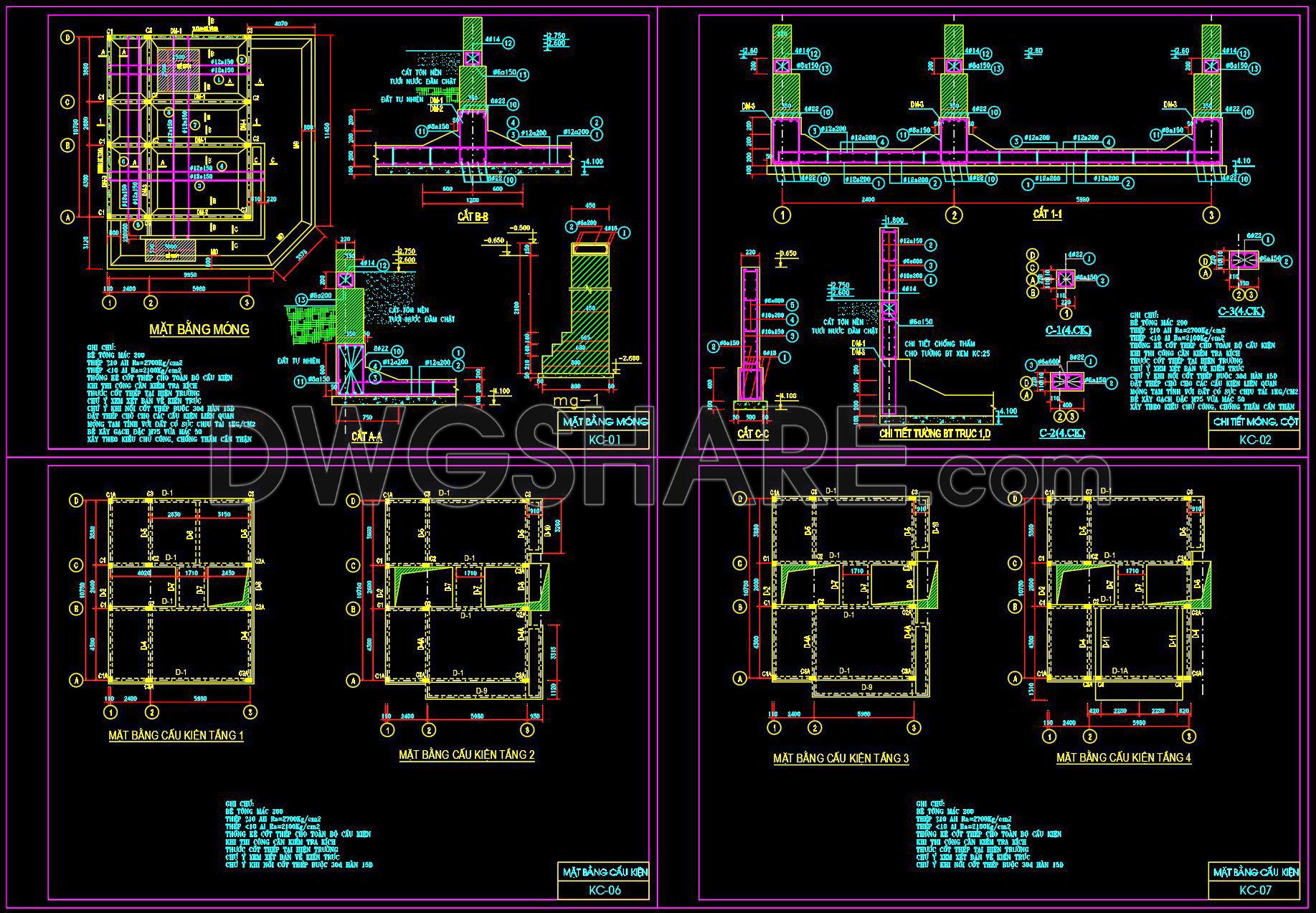 351. Free Download of Structural CAD Drawings for 8.7m x 10.7m ...