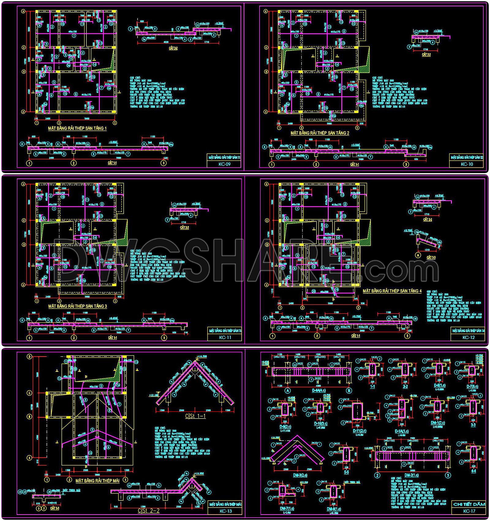 351. Free Download of Structural CAD Drawings for 8.7m x 10.7m ...