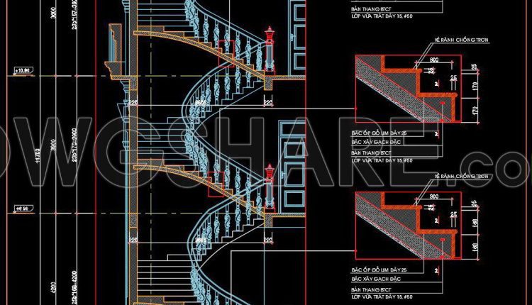 370. Download Detailed CAD Staircase Designs for Townhouses for Free (1 ...