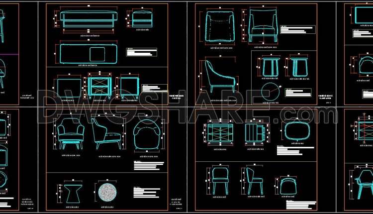 372. Download Complete Furniture Cad Drawings Collection Chairs, Tables ...