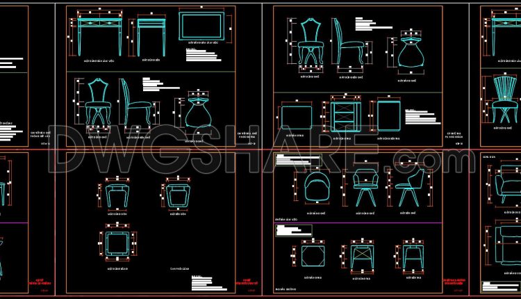 372. Download Complete Furniture Cad Drawings Collection Chairs, Tables ...