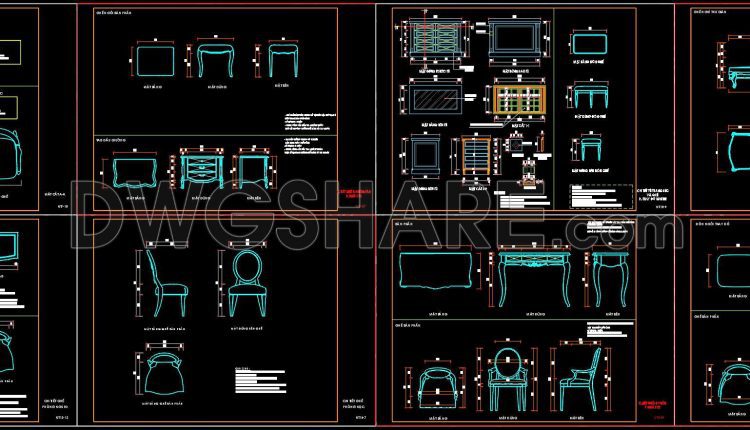 372. Download Complete Furniture Cad Drawings Collection Chairs, Tables ...