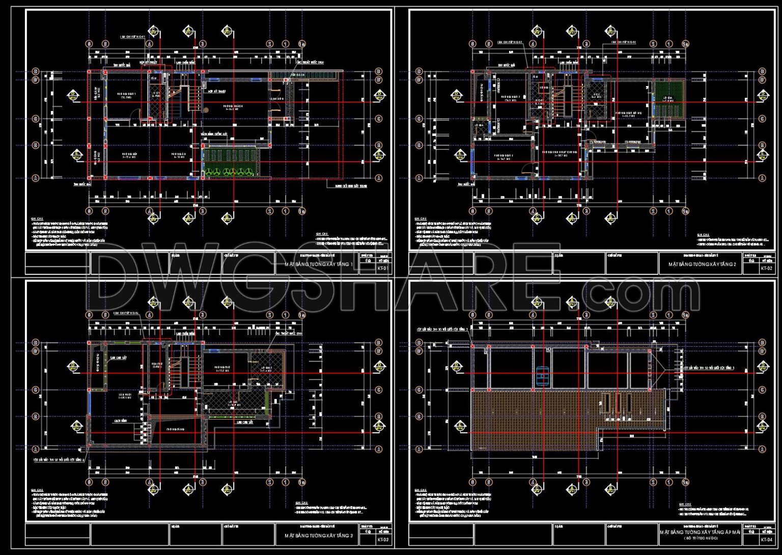 432. Free Download – Floor Plan Layout Drawings for 3‑Story Family House