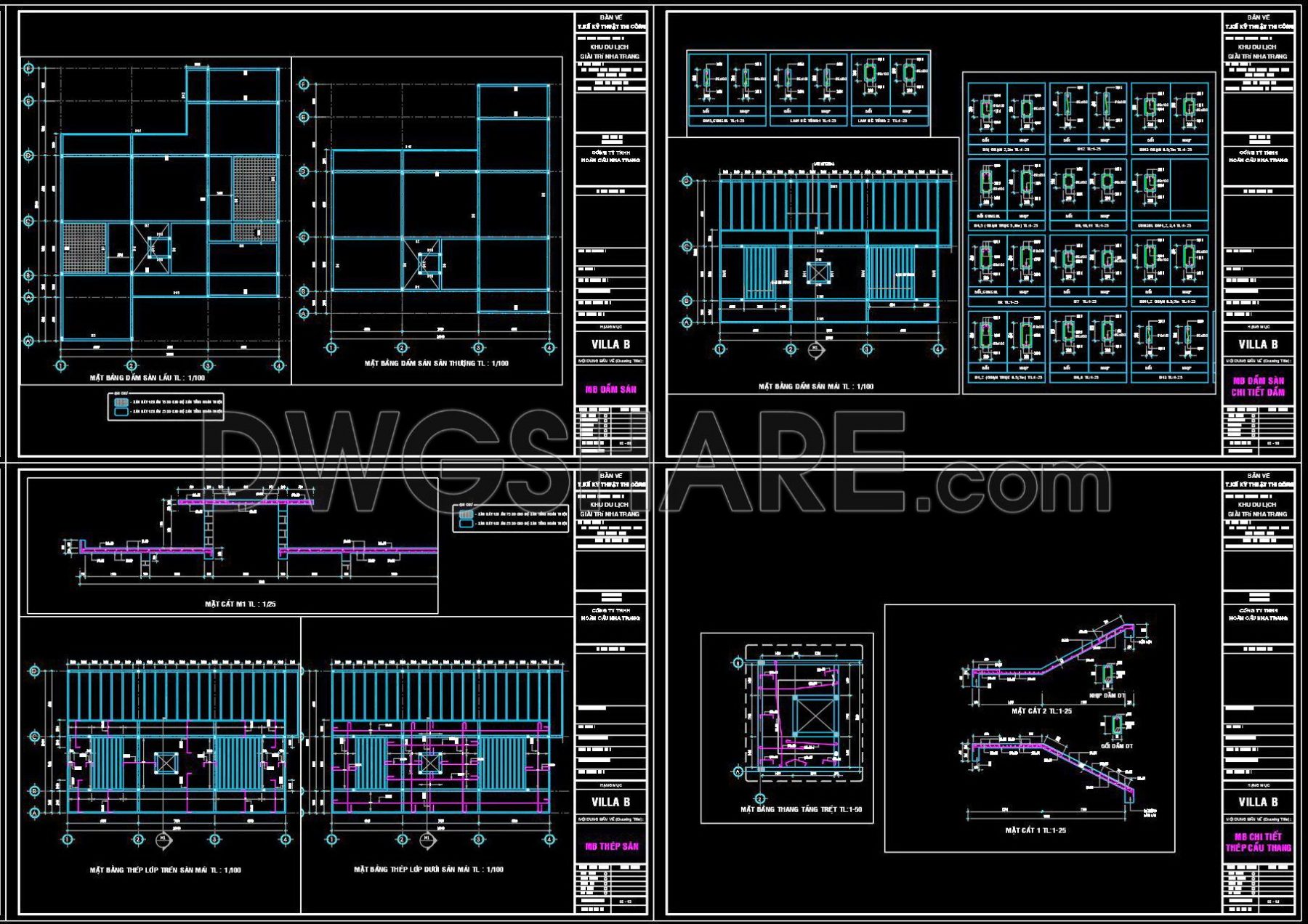 458. Free Download of Structural CAD Drawings for 20m x 25m Reinforced ...