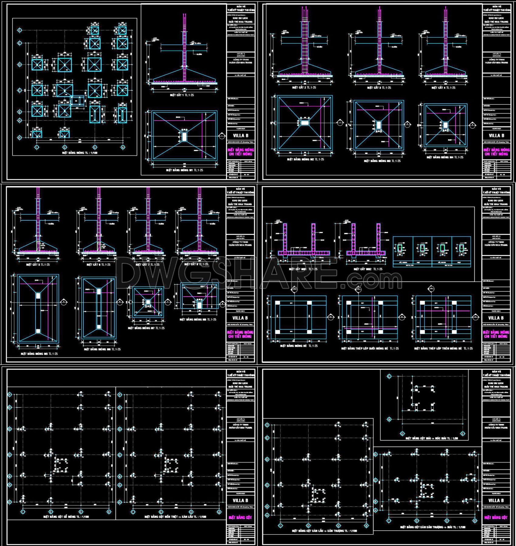 458. Free Download of Structural CAD Drawings for 20m x 25m Reinforced ...