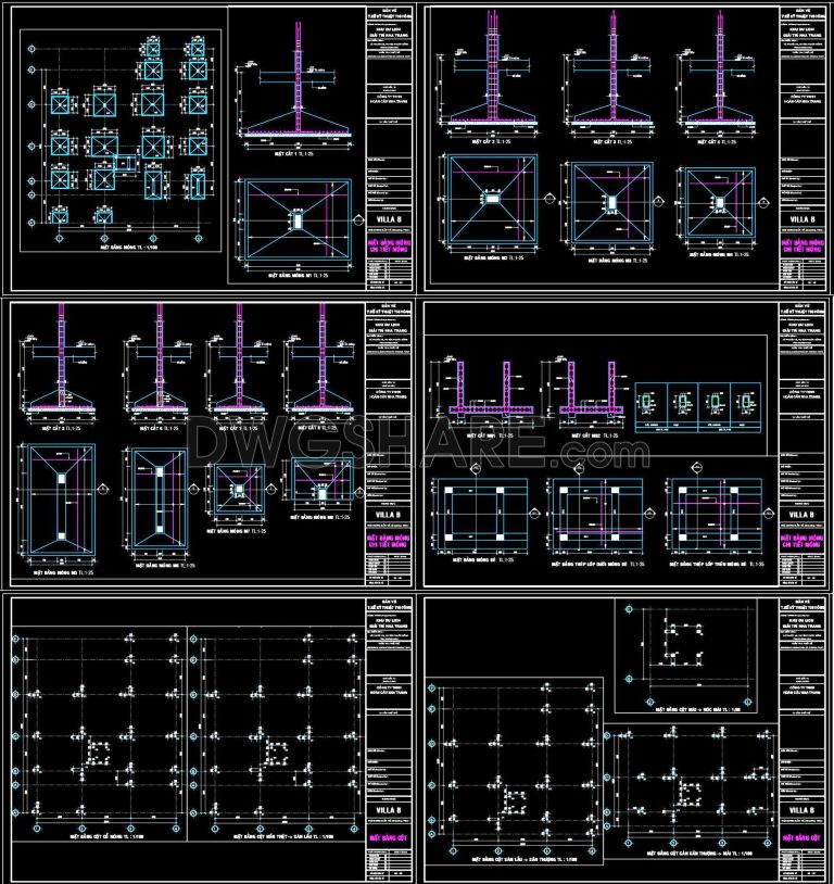 458. Free Download of Structural CAD Drawings for 20m x 25m Reinforced ...