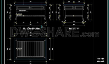 206. Free download CAD technical drawings of kitchen cabinets for the house