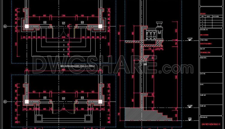 582. Free download of detailed CAD drawings for entrance steps and ...
