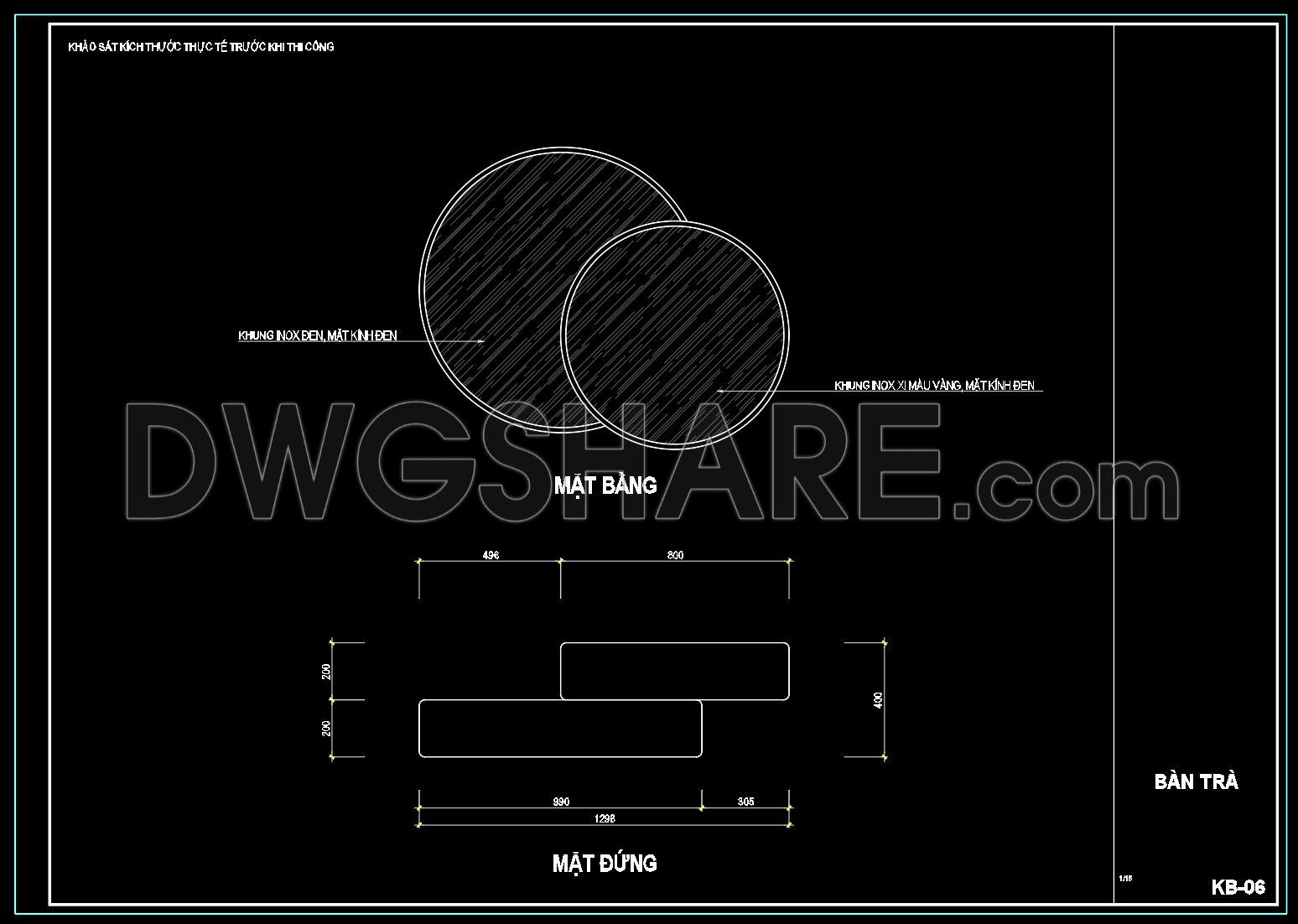 62. Free CAD Coffee Table Detail Drawings for Living Room Use