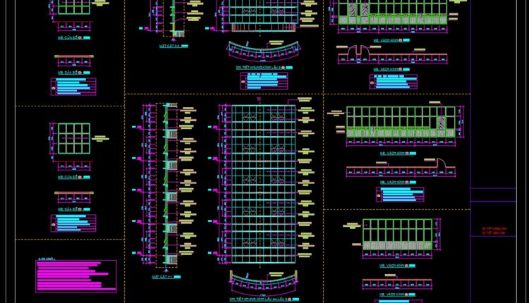 775. Free Download – Detailed CAD Drawings of Glass Door Frames and ...