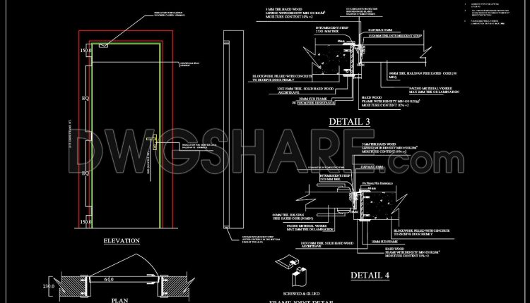 795. Fireproof Shutter Door Details CAD – Free Download DWG (1) - Free ...