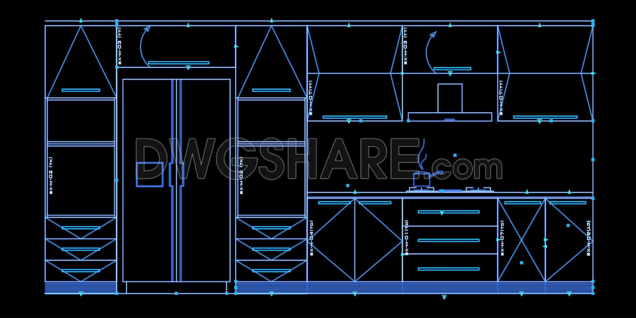 83. Get Dynamic AutoCAD Blocks for Kitchen Cabinet Design