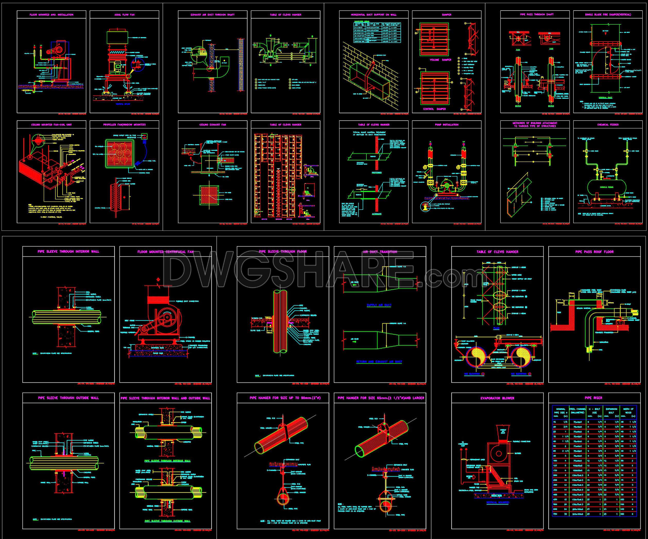 85. Download Free Detailed CAD Drawing of HVAC and Mechanical ...