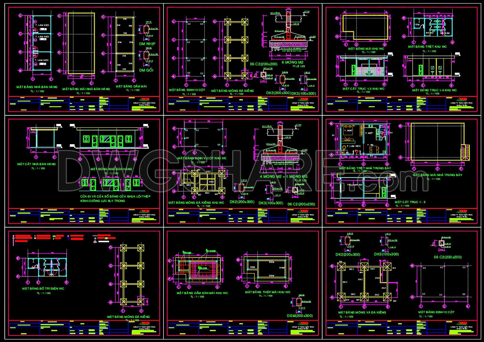 02. Free download of gas station design drawings with a total area of ...