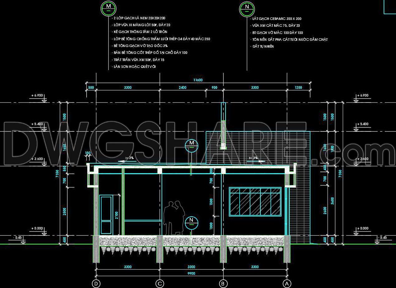 05. CAD drawings for the design of a commune central post office with a ...