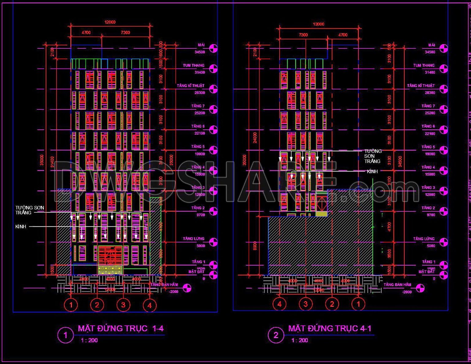 102. Free Download Typical Layout Plan of 8-Storey Hotel