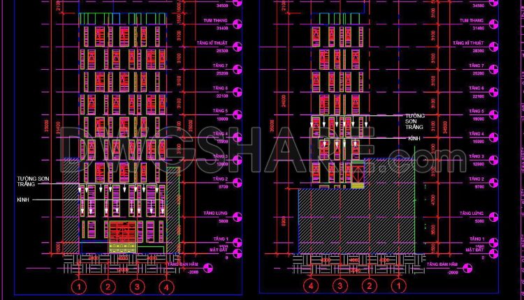 102. Download Cicilia Hotel Architectural And Structural Cad Drawings ...