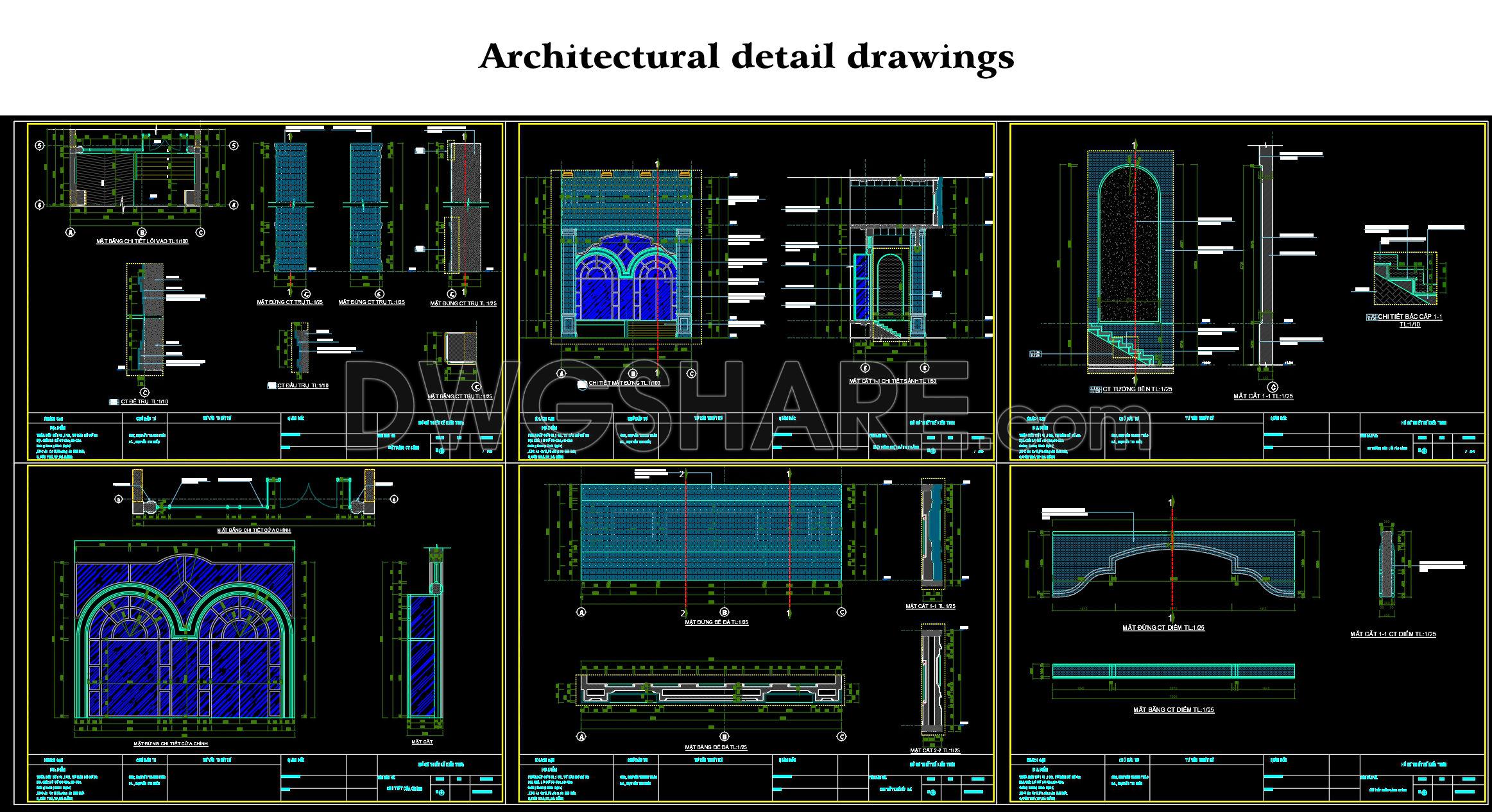 104. Architectural Detail Drawings - Free Cad Blocks, download DWG ...
