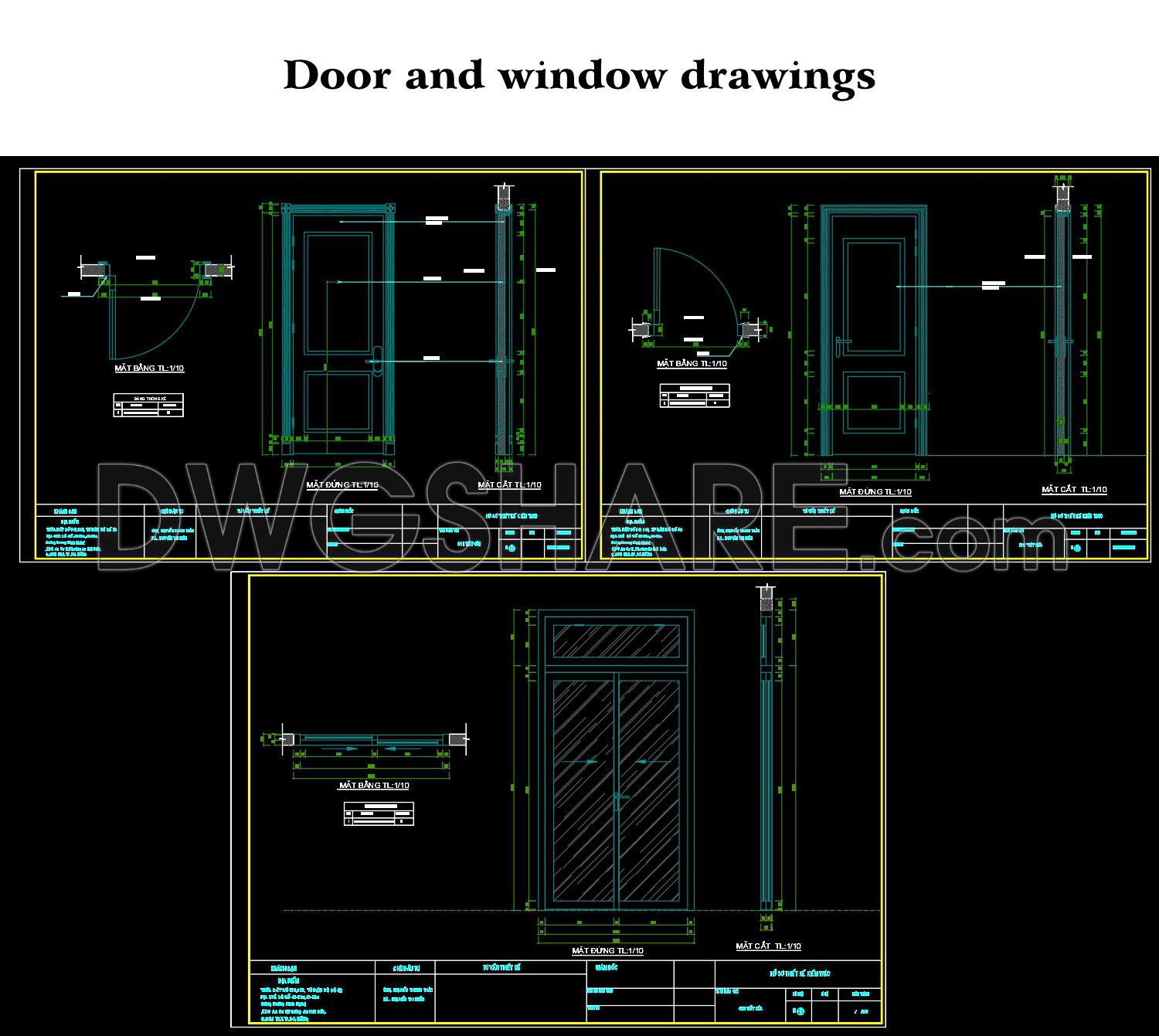 104. Door And Window Drawings - Free Cad Blocks, download DWG models ...