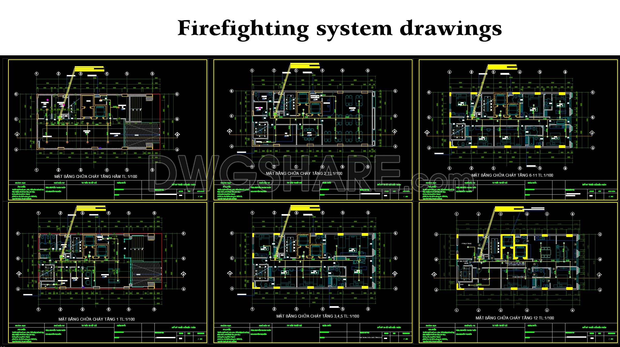 104. Firefighting System Drawings (1) - Free Cad Blocks, download DWG ...