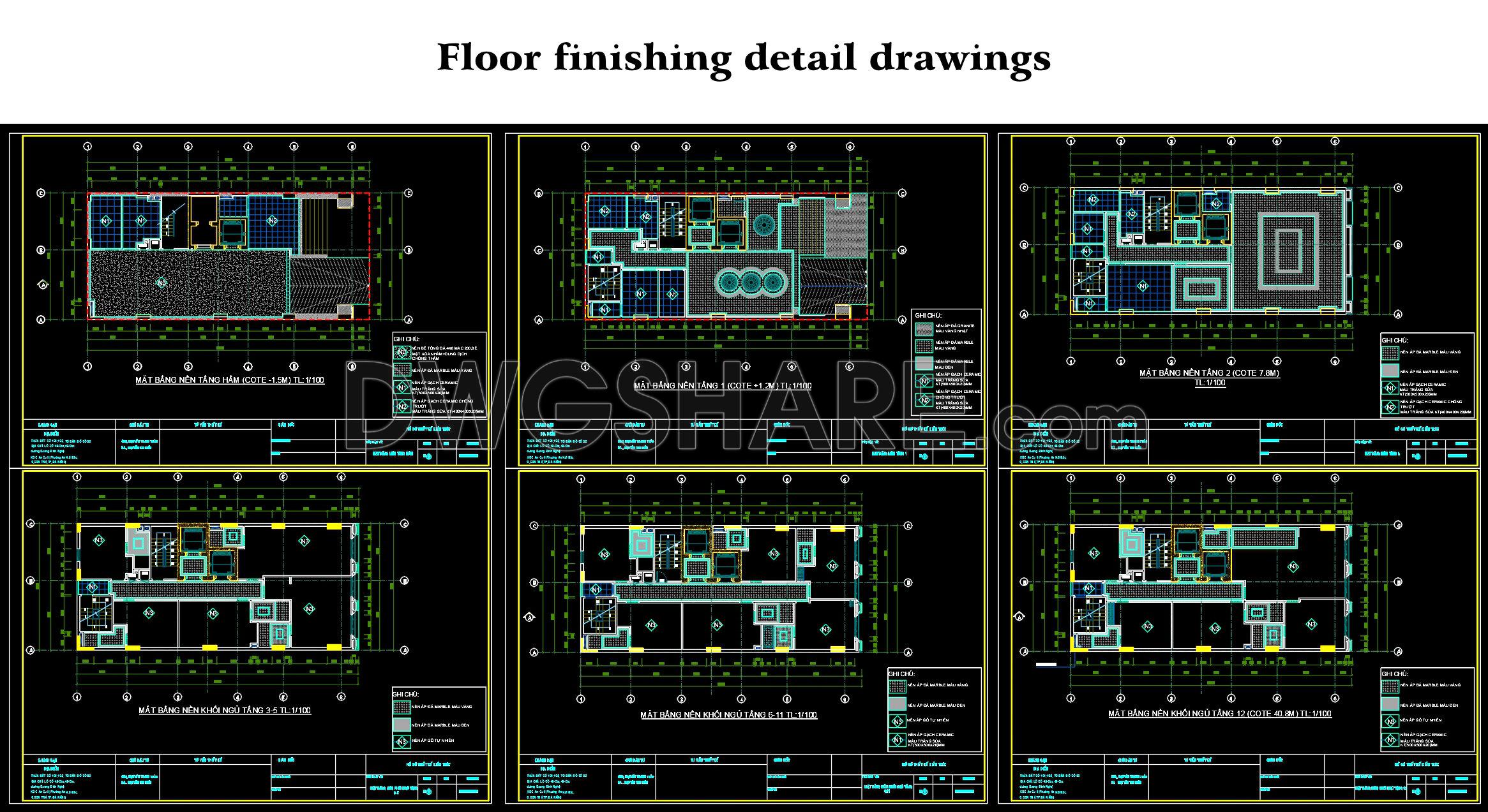 104. Floor Finishing Detail Drawings - Free Cad Blocks, download DWG ...