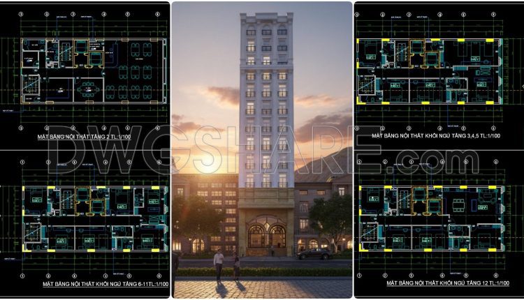 104. Free Download Mini Hotel Interior Floor Plan Cad Drawings (2 ...