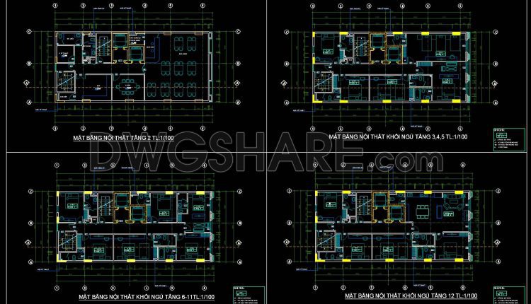 104. Free Download Mini Hotel Interior Floor Plan Cad Drawings - Free ...