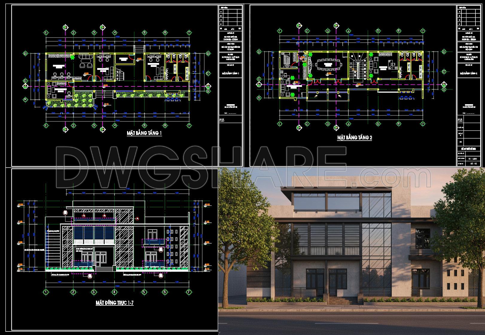 105. Free Download – Floor Plan and Elevation Drawings of a 2-Storey ...