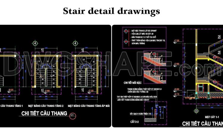 105. Stair Detail Drawings - Free Cad Blocks, download DWG models for ...