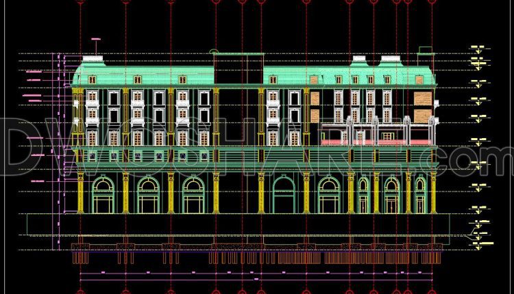 115. Free Download Cad Elevation Drawings Of 5-star Hotel (2) - Free ...