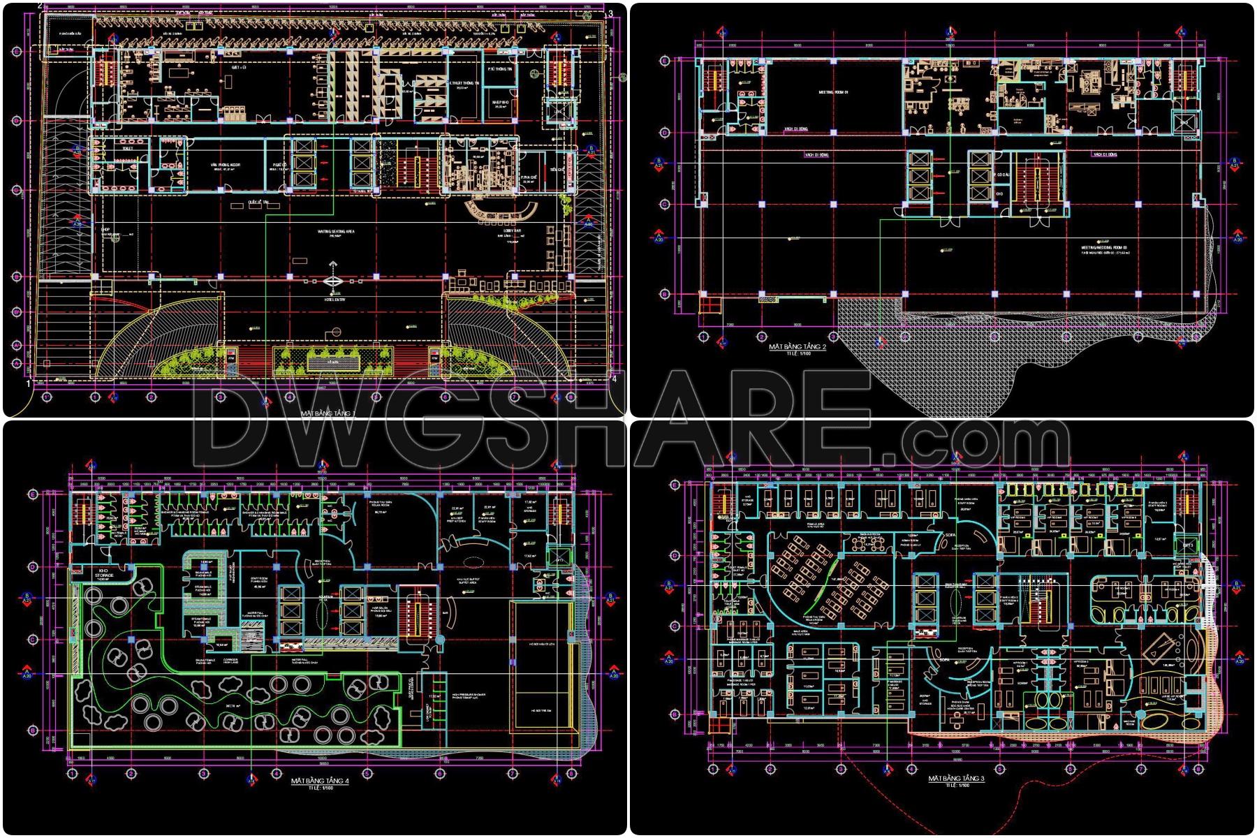 117. Download Architectural Drawings of Galina Hotel AutoCAD DWG