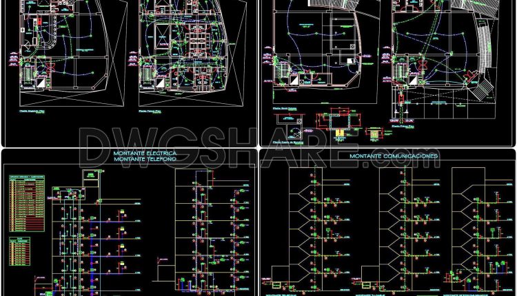 119. Free AutoCAD DWG Interior lighting layouts for high-rise hotel ...
