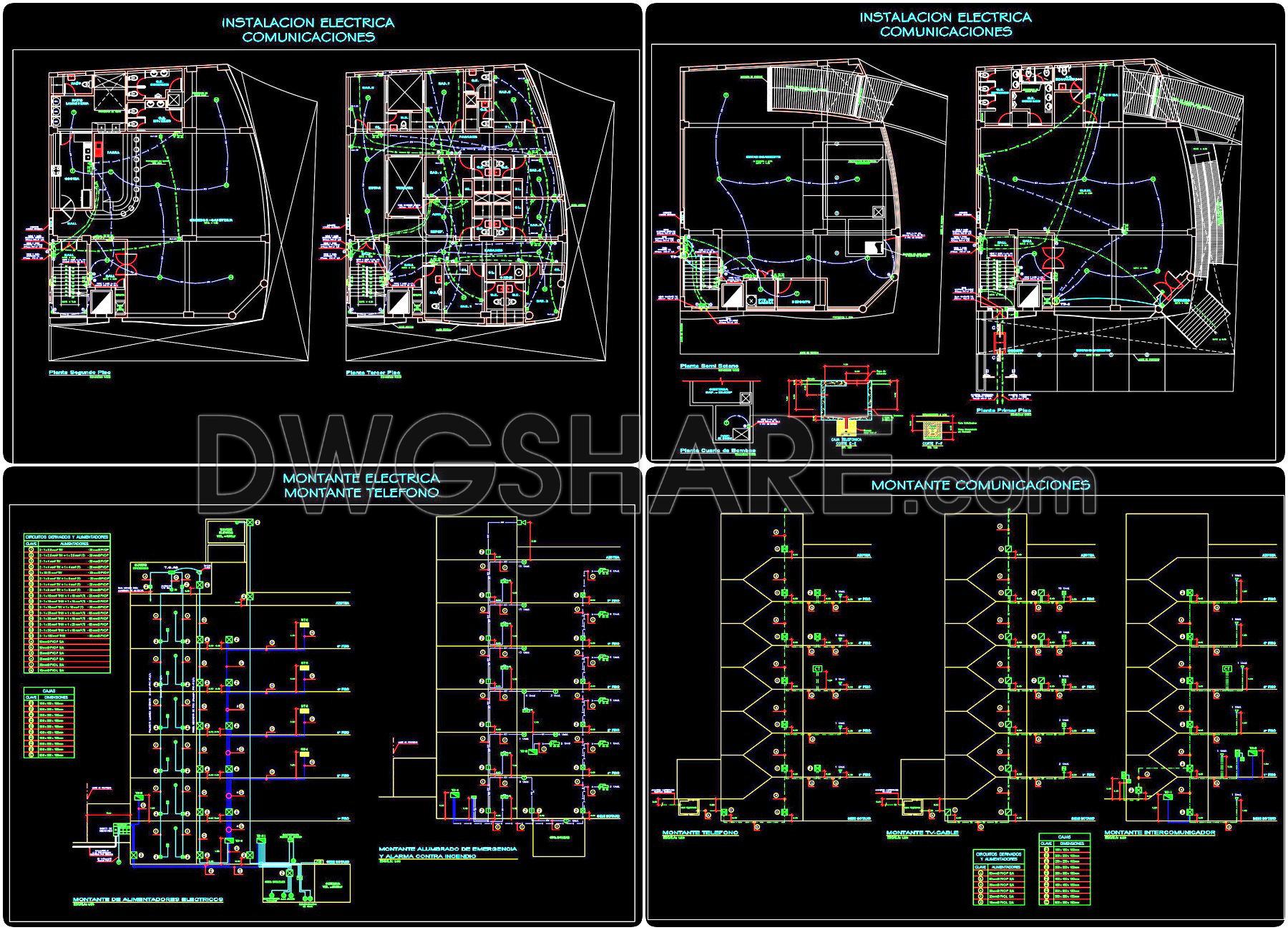 119. Free AutoCAD DWG Interior lighting layouts for high-rise hotel ...