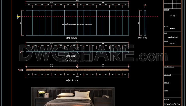 124. Free Download Bed CAD Shop Drawing (1) - Free Cad Blocks, download ...