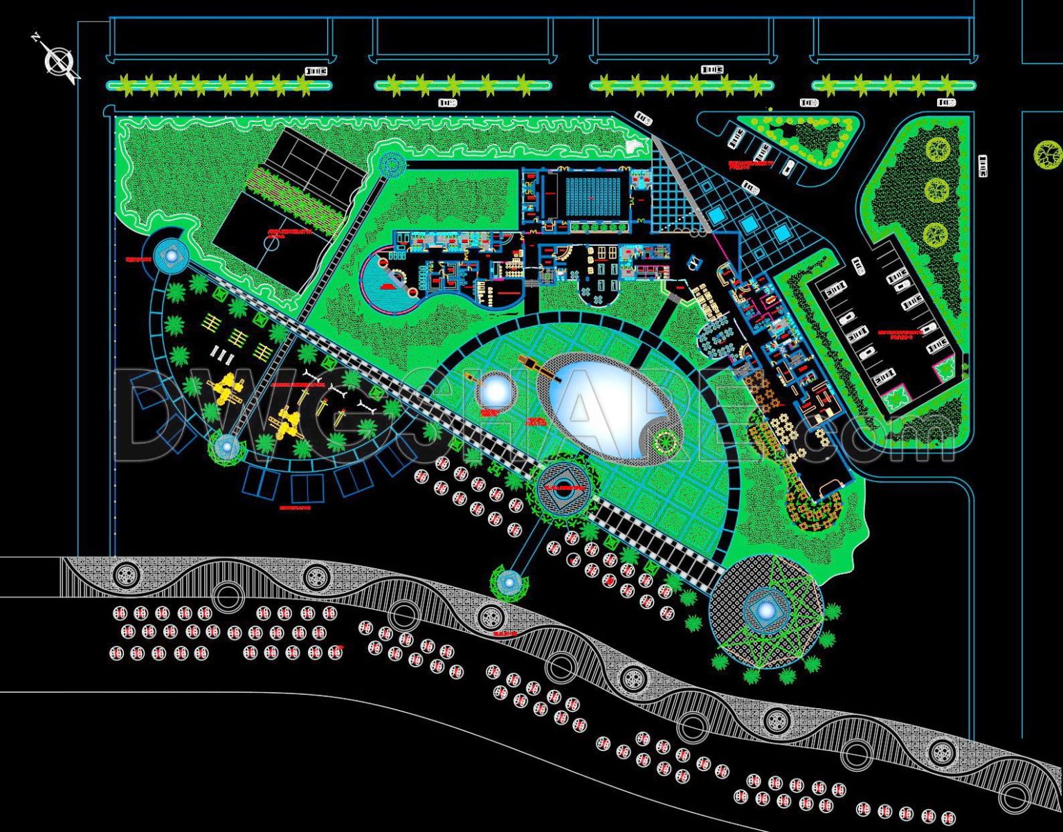 135. Architectural design drawings of a 4-star hotel in AutoCAD DWG