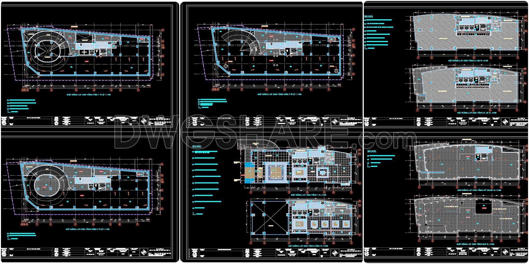 135. Free Download – Technical Floor Finishing Drawings for a 780m2 ...