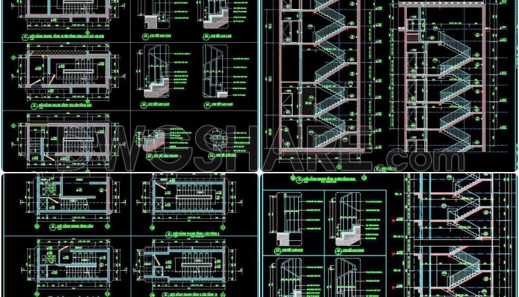 160. Stair Detail Drawings - Free Cad Blocks, download DWG models for ...
