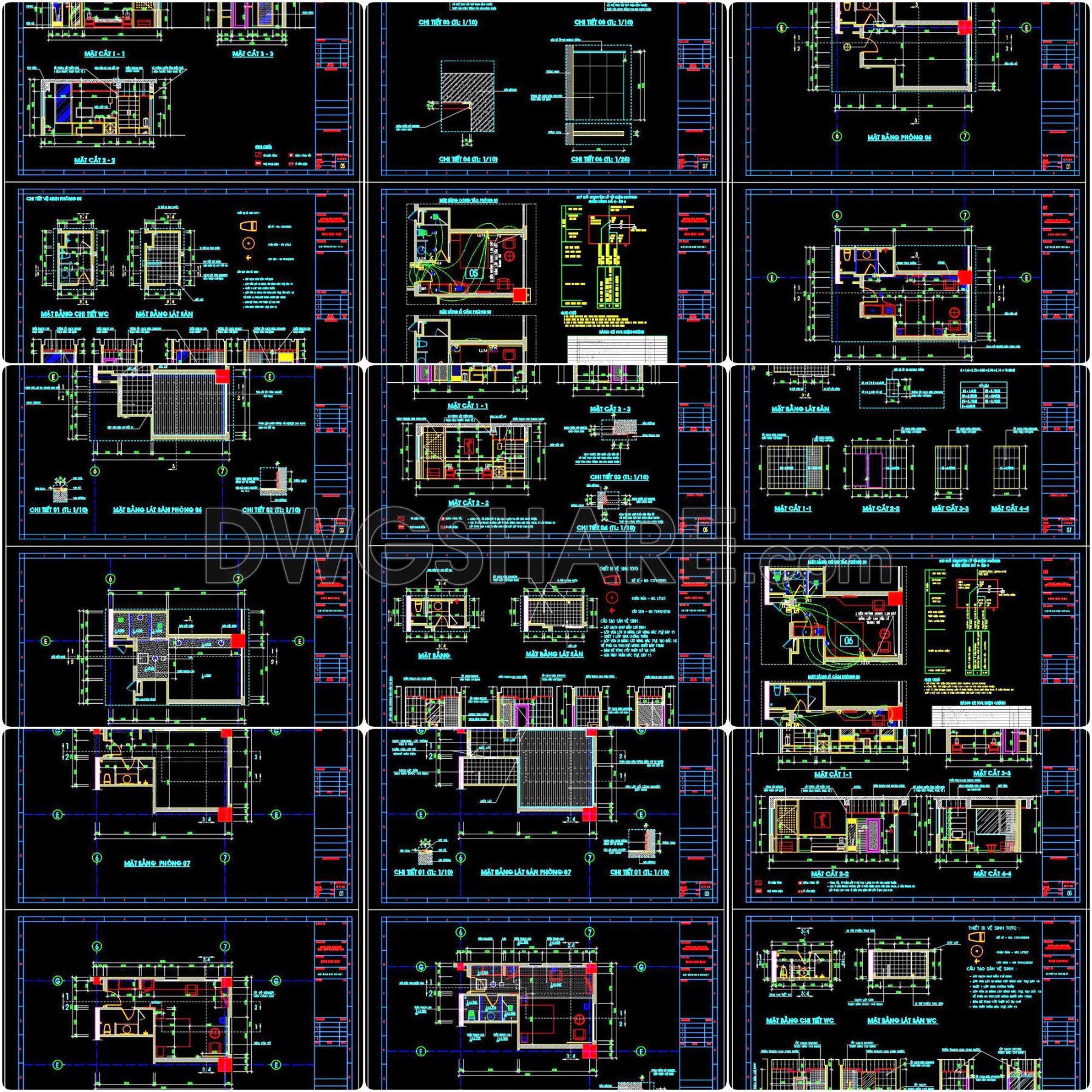 161. Free Download Hotel Typical Floor Plan CAD Drawing – Interior ...