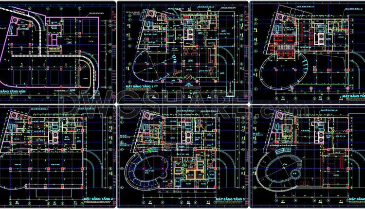 161. Download Architectural Design Drawings Of A 16-storey Hotel With A ...