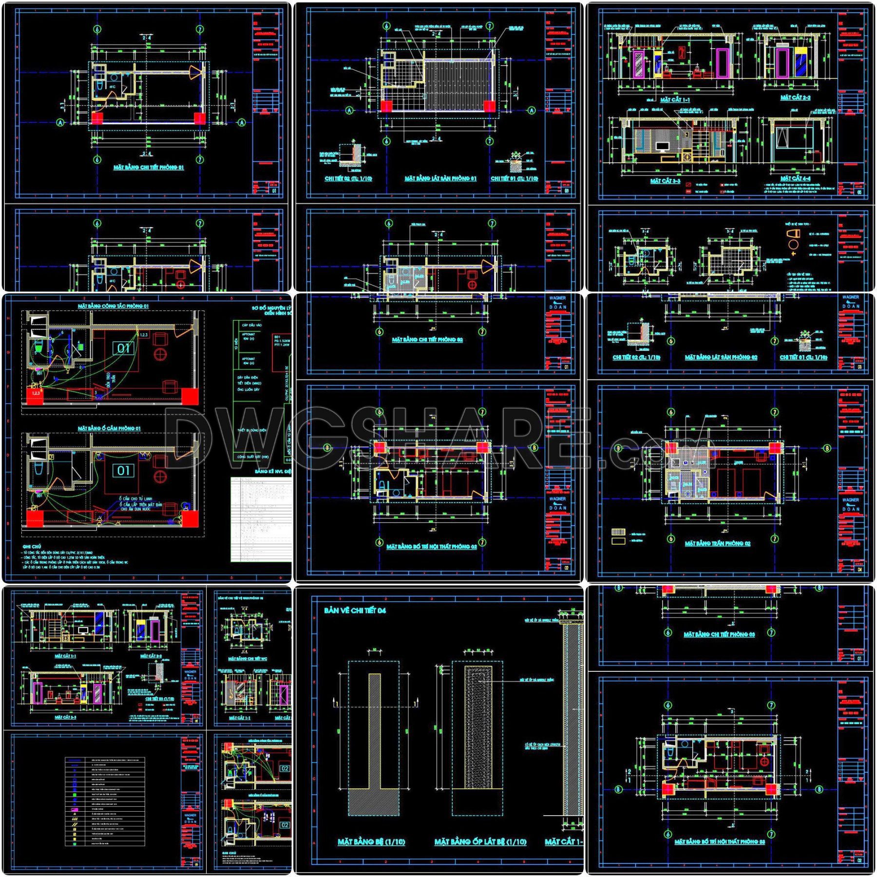 161. Free Download Hotel Typical Floor Plan CAD Drawing – Interior ...