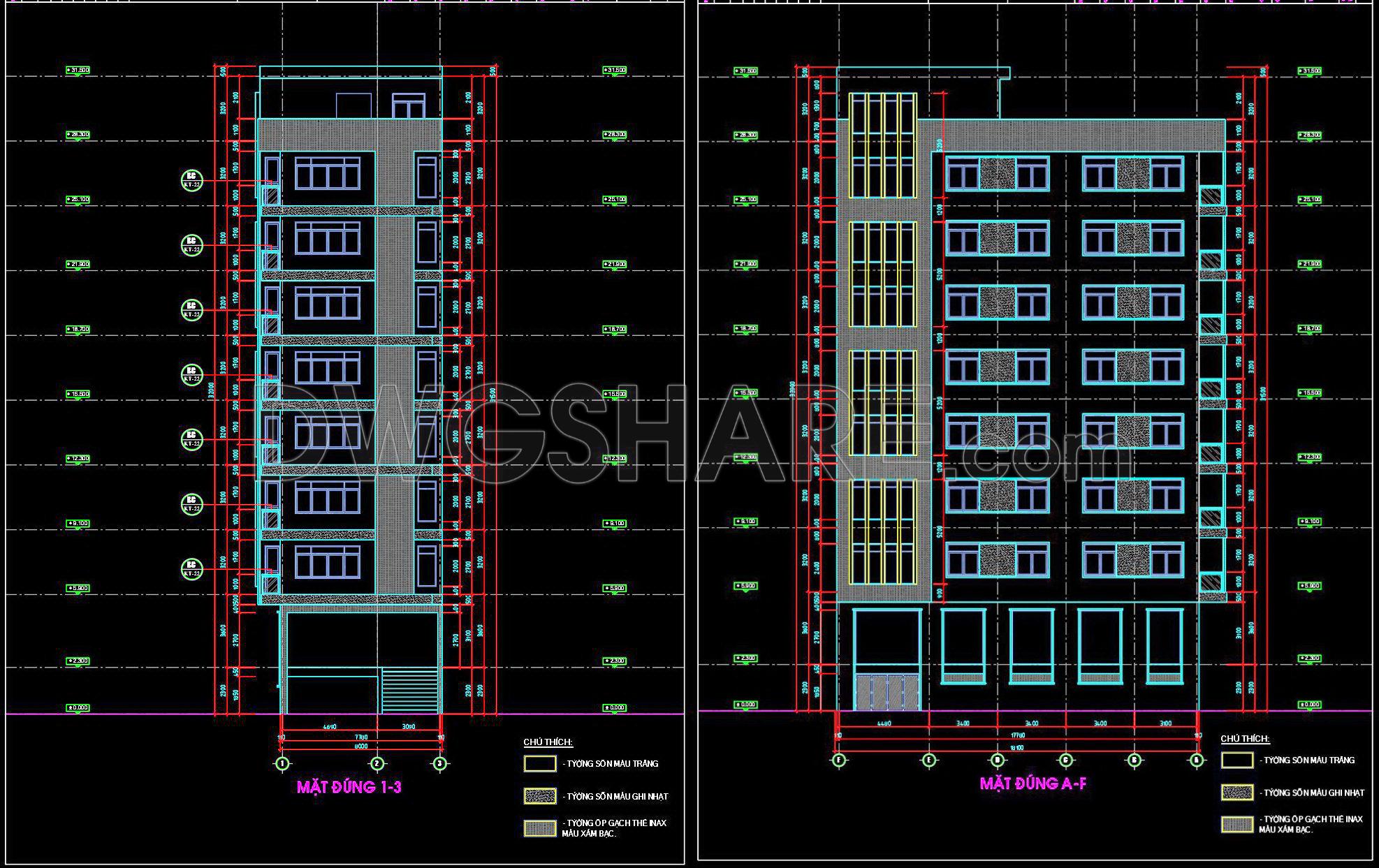 164. Free CAD Download – 10-Storey Hotel Architectural Drawings (9×19m)