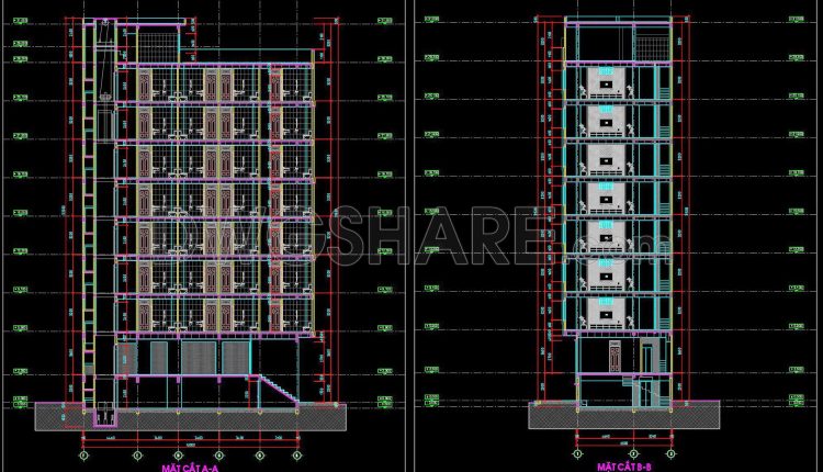 164. Download The Architectural Drawings Of A 10-storey Hotel With A ...