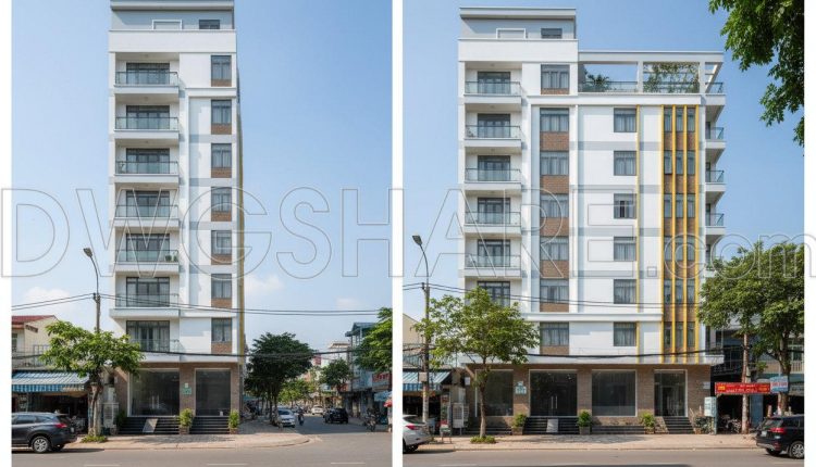 164. Download The Architectural Drawings Of A 10-storey Hotel With A ...